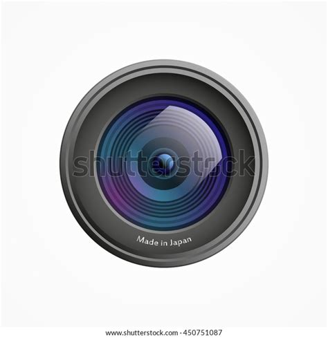Realistic Camera Objective Vector Stock Vector Royalty Free 450751087
