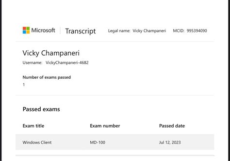I Passed The Microsoft Windows Client Md 100 Certification Exam Vicky C