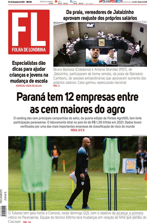 Capa Folha Londrina Terça20 De Dezembro De 2022