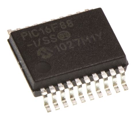 Microchip Pic16f88 Iss 8bit Pic Microcontroller Pic16f 20mhz 7168 Kb 256 B Flash 20 Pin