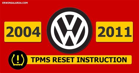 Volkswagen Cars 2004 2011 TPMS Reset Guide