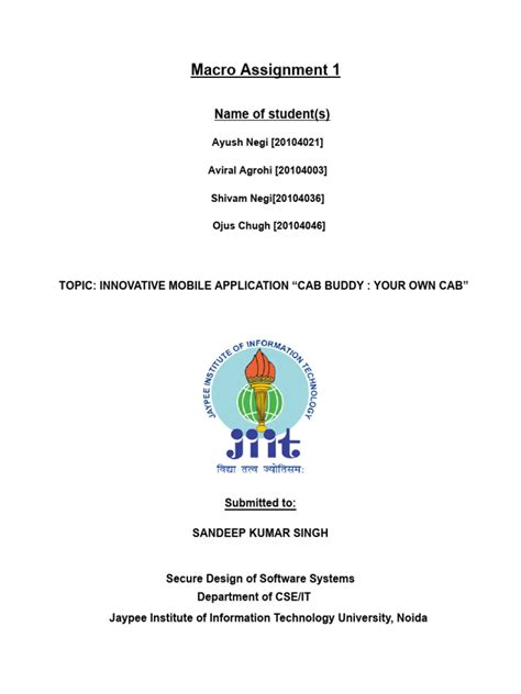 Macro Assignment Pdf Information Security Security