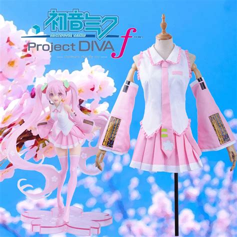 새로운 코스프레 의상 타이토 미쿠 사쿠라 미쿠 핑크 코스프레 의상일본 만화영화 코스튬 Aliexpress
