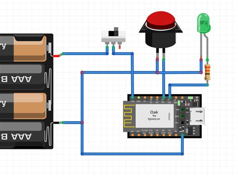 Making A Wifi Button With A Digistump Oak Toemat Labs