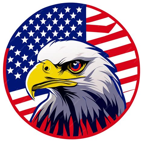 Premium Vector Bald Eagle American Freedom Symbol