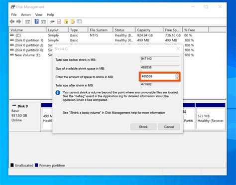 Shrink Volume And Extend Volume In Windows Itechguides Com