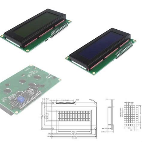 Iic I2c 2004 Lcd2004 Lcd Screen Module Blue Yellow Green Screen Compatible With Uno And Adapter