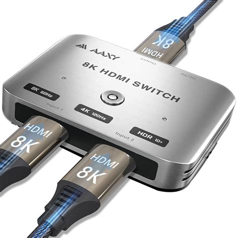 K HDMI Switch AAXY Ultra HD HDMI Switcher Directional In Out Support K Hz K