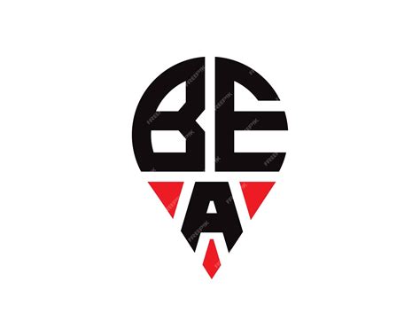 Premium Vector Bea Letter Location Shape Logo Design Bea Letter