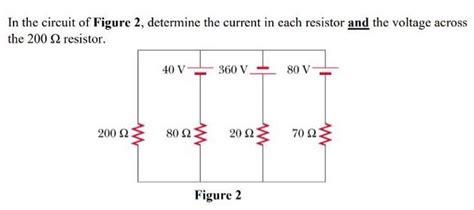Solved In The Circuit Of Figure 2 Determine The Current In