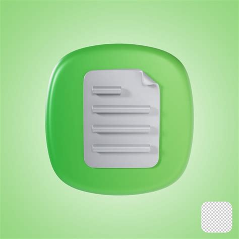 Premium Psd Document Mobile App 3d Icon