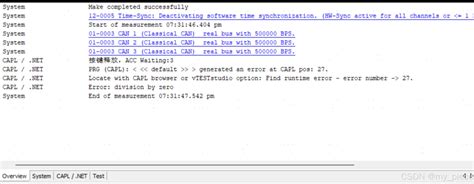 ＜canoe的capl模块编译的常见报错＞errordivision By Zerocaplerror Division By Zero Csdn博客
