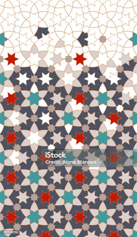 기하학적 꽃 이슬람 패턴 아라베스크 꽃을 곁들인 기하학적 하프톤 모던 한 식감 0명에 대한 스톡 벡터 아트 및 기타 이미지