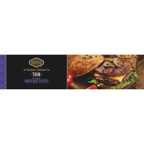 Private Selection® Thin Seasoned Angus Beef Patties 12 Ct Kroger