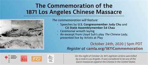 The Commemoration Of The 1871 Los Angeles Chinese Massacre Chinese