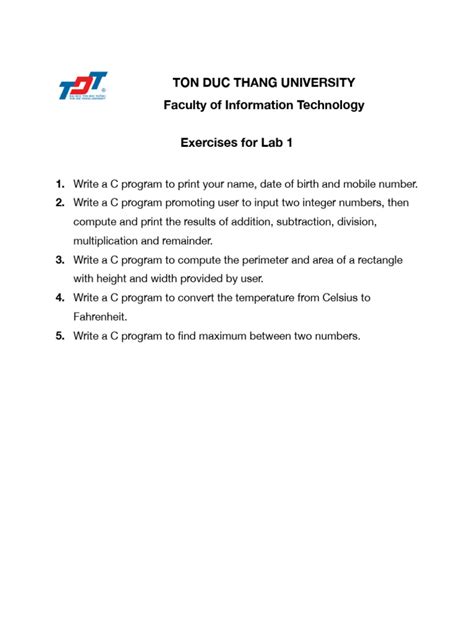 Exercises Lab1 Pdf Career And Growth Computers
