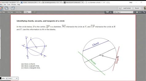 Geometry Circle Tangent Secant Chord