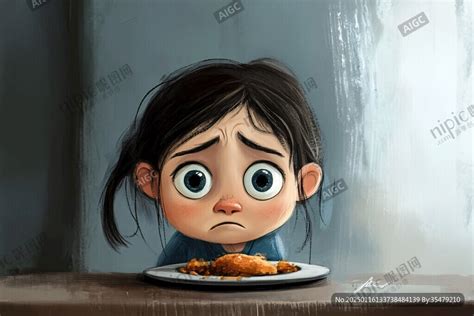 Ai创作图治愈系儿插 情绪化进食 吃货的忧伤 吃饭插画 吃面包插画 吃货插画 吃饭的小姑娘 儿插人物插画 食品女孩插画 炸咯吱插画 食品类人物 一个人吃饭 吃货小女孩 饥不择食 吃饭难