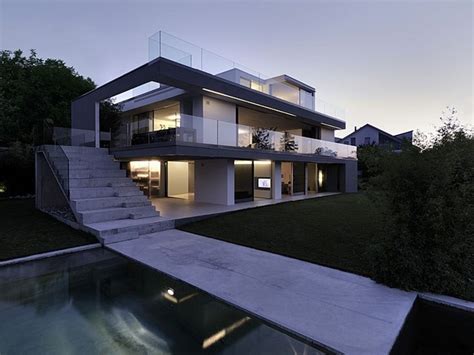 Картинки по запросу дача на склоне в стиле хай тек House Design Residential Architecture