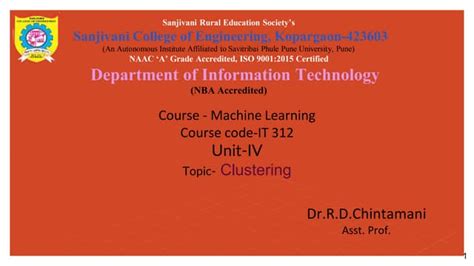 unit4 clustering k means clustering in ml pdf