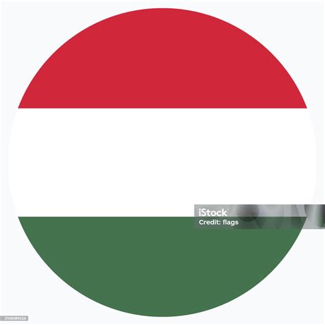 헝가리 국기입니다 헝가리 서클 플래그입니다 버튼 플래그 아이콘입니다 표준 색상 원 아이콘 플래그입니다 컴퓨터 일러스트레이션 디지털 일러스트레이션 벡터 일러스트 레이 션입니다