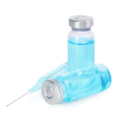 Premium Photo Medical Vials For Injection With A Syringe Isolated On