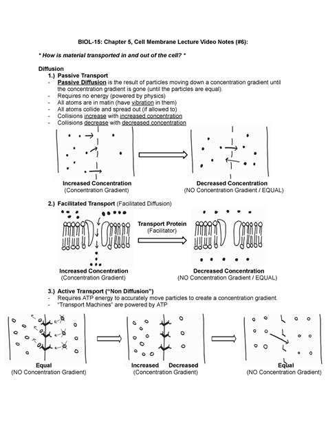 BIOL Chapter Cell Membrane Lecture Video Notes BIOL Chapter Cell Membrane