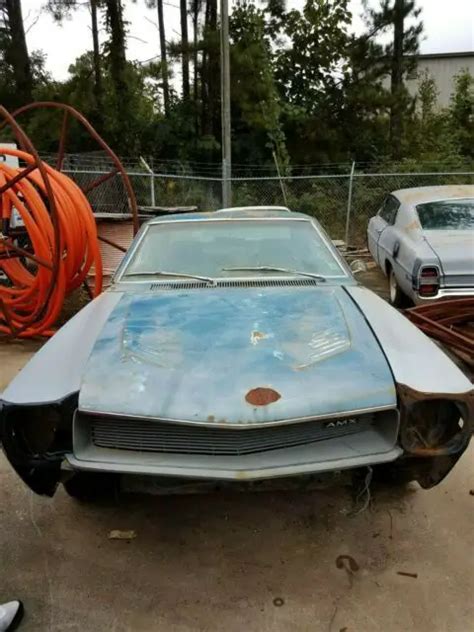 1969 Amx 390 Engine 4 Speed Transmission Project Car For Sale Photos