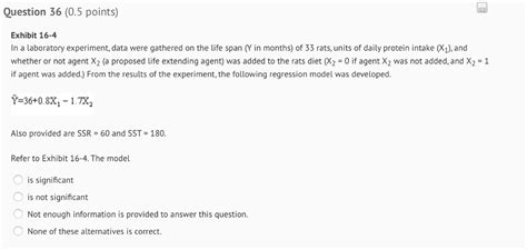 Solved In A Laboratory Experiment Data Were Gathered On The