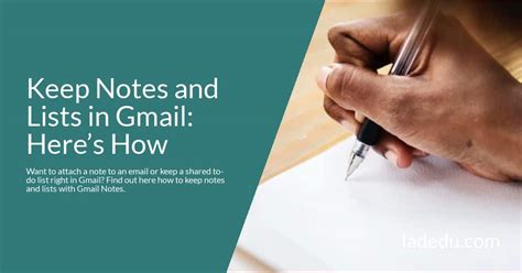 How To Use Google Keep Notes In Gmail La De Du