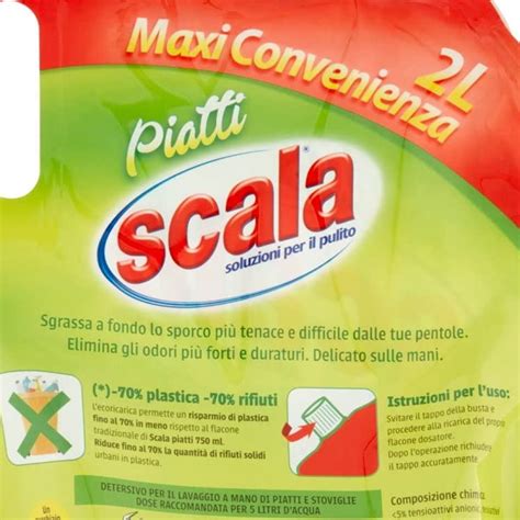 Scala Detersivo Liquido Per Piatti A Mano Ecoricarica Da 2 Litri Limone Tuttocasashop It