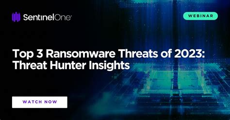 Top 3 Ransomware Threats Of 2023 Threat Hunter Insights