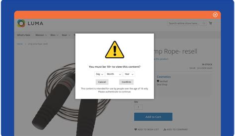 Magento 2 Marketplace Age Verification Landofcoder Marketplace
