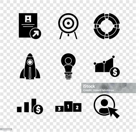 설정 작업 프로모션 대상 비즈니스 라이프 부표 파이 차트와 달러 연단 계정 화면 만들기 시작 프로젝트 개념 및 램프 전구 아이콘