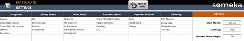 ERP Excel Template ERP In Spreadsheet Download Now