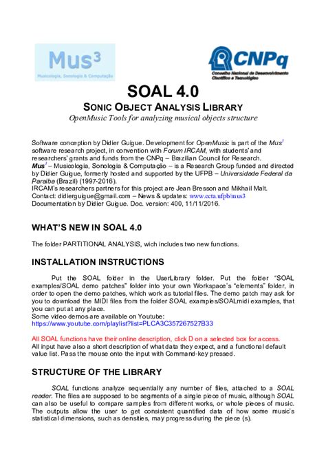 Pdf Soal 40 Sonic Object Analysis Library Openmusic Tools For