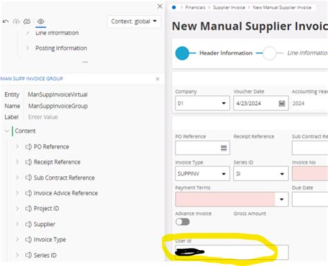 User Id In New Manual Supplier Invoice What View Table Does It Populate Ifs Community