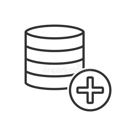 Add Database Icon Server Add Stock Illustration Illustration Of