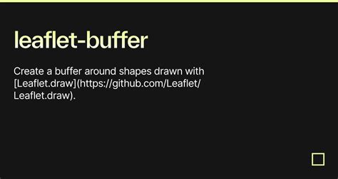 Leaflet Buffer Codesandbox