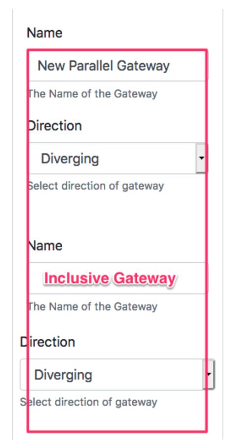 Direction Text Menu Has Different Alignment For Inclusive Gateway Vs Parallel Gateway Issue