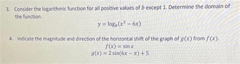solved 3 consider the logarithmic function for all positive