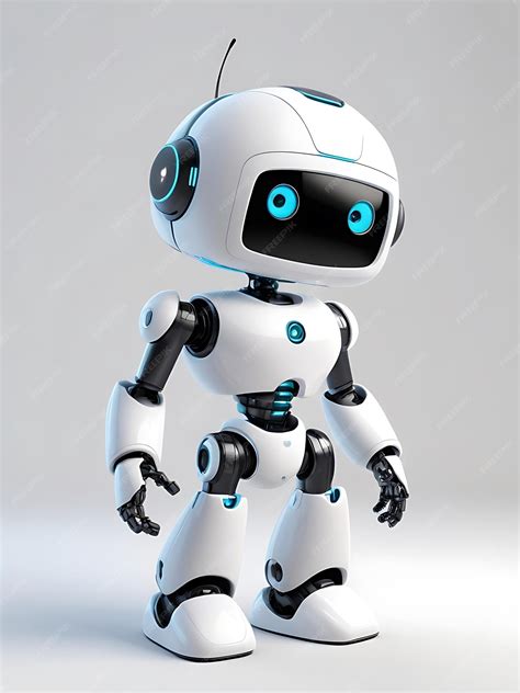3d Futuristic Humanoid Robot Ai Assistant Character For Ecommerce On Isolated Background