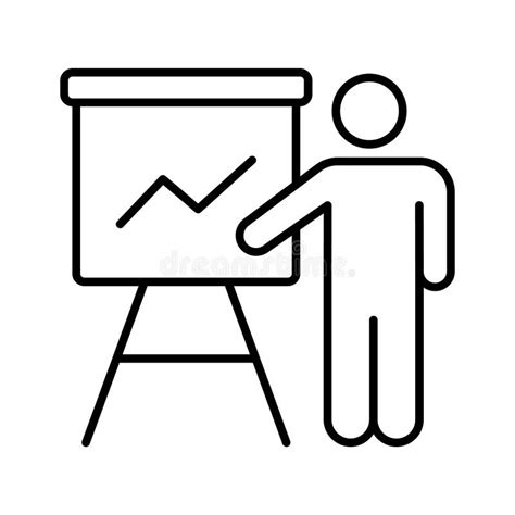 An Icon Of Business Graphical Presentation Vector Of Statistical Presentation Stock Vector