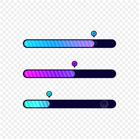 Loading Bar Clipart Transparent Background Colorful Data Loading
