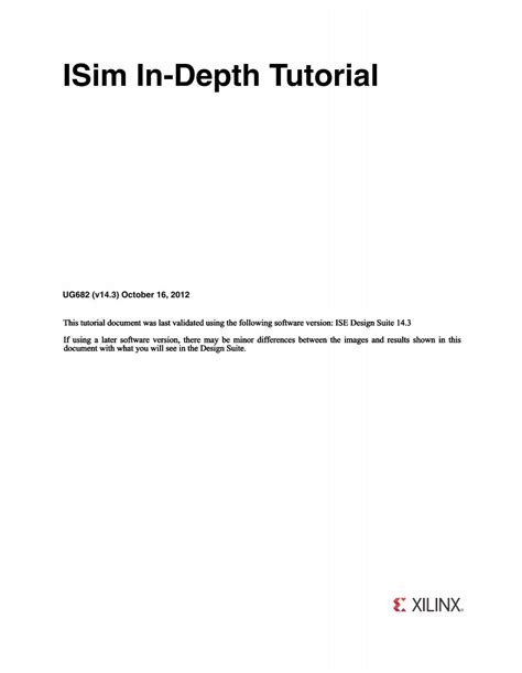 Xilinx Ise Simulator Isim In Depth Tutorial Ug682