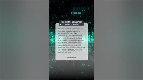 Companion Object In Kotlin Androiddevelopment Kotlin Youtube