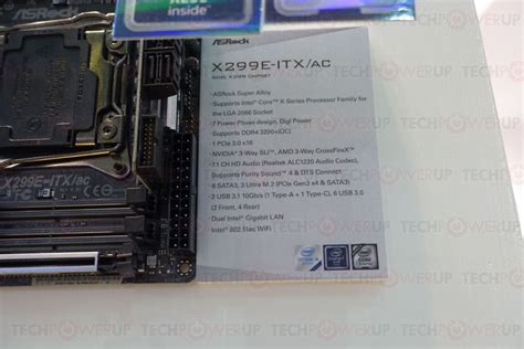Asrock X299 E Itx Ac Płyta Główna Mini Itx Pod Lga 2066 Zapowiedź