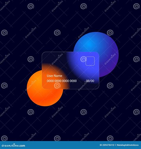 design glass effect card colorfull stock vector illustration of modern concept 209478410