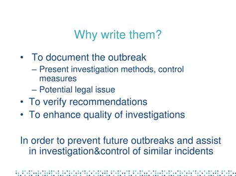 Ppt Outbreak Investigation Report Powerpoint Presentation Free Download Id 466548