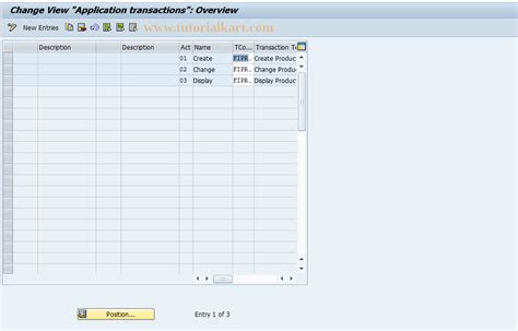 FIPRB SAP Tcode FIPR Control Applic Transactions